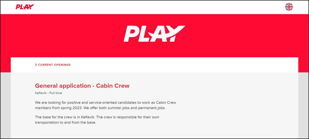 How to Apply Fly Play Cabin Crew Hiring - Cabin Crew HQ